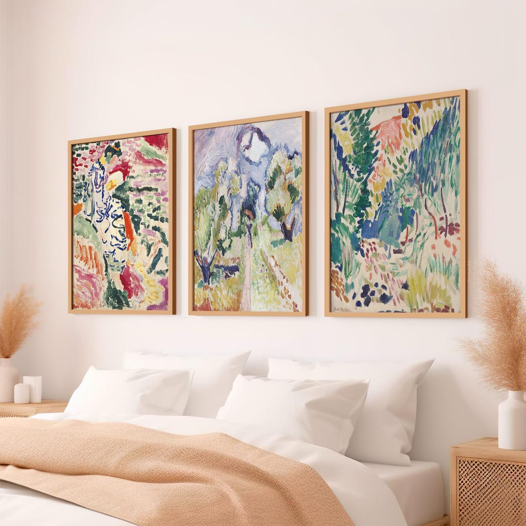 Set of 3 Posters Print Henri Matisse Vintage Museum Exhibition Wall Art ...