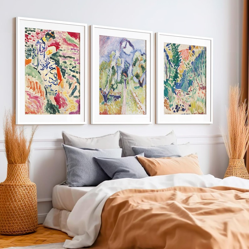 Set of 3 Posters Print Henri Matisse Vintage Museum Exhibition Wall Art ...