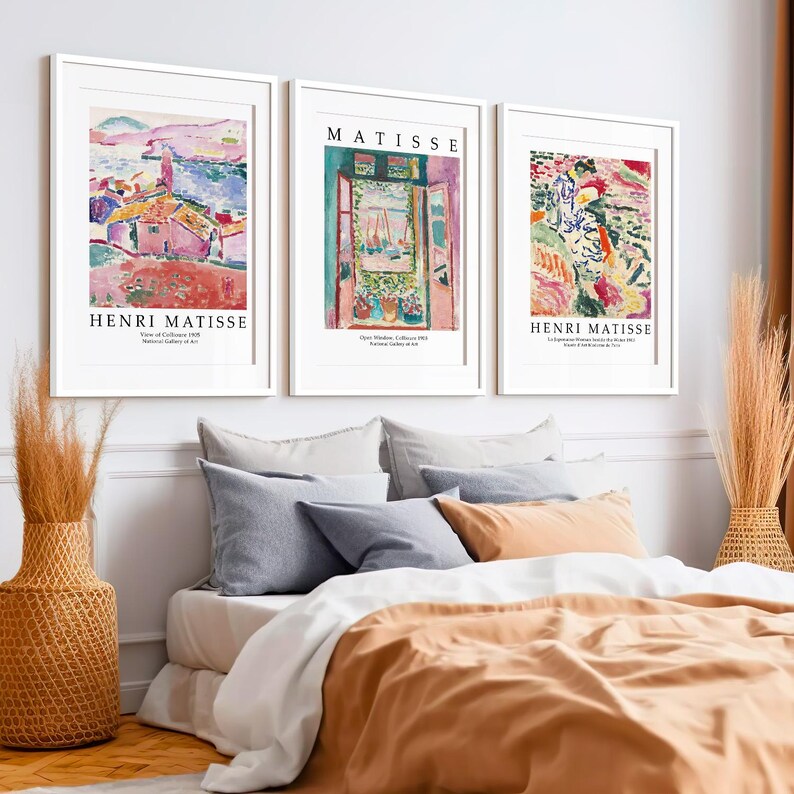 Set of 3 Posters Print Henri Matisse Open Window, Collioure, Garden ...