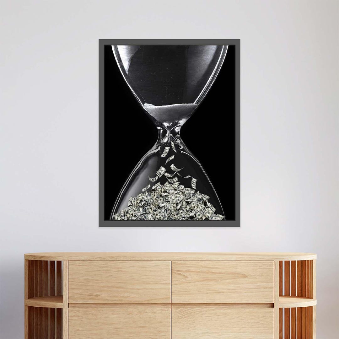 Time is Money Poster Motivational Wall Art Hustle Decor Entrepreneur ...