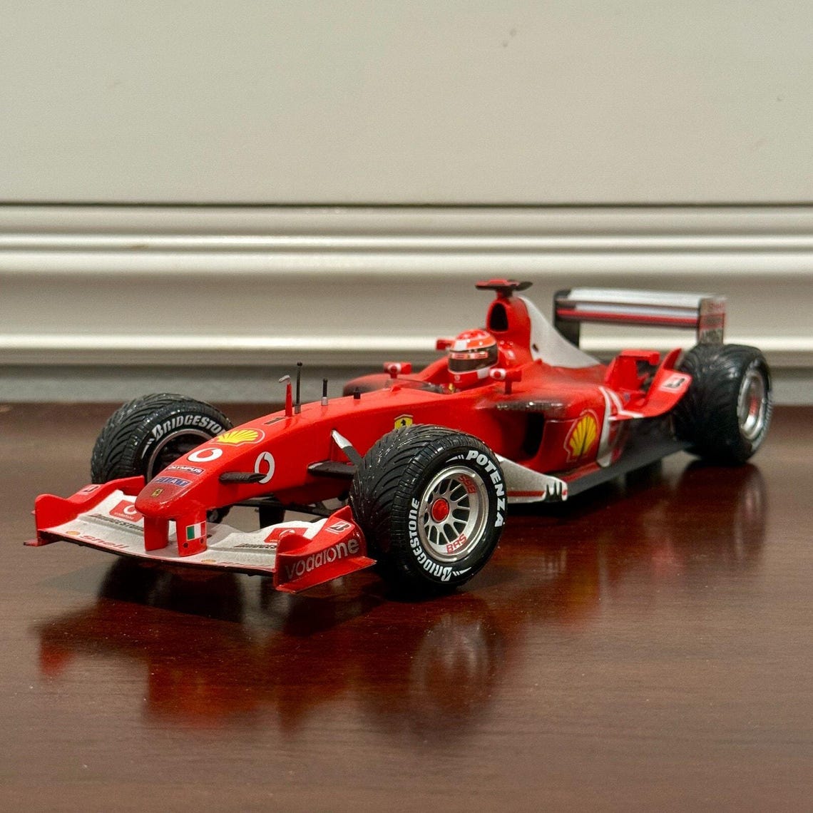 1/18 Ferrari F1 F2003-GA After Race Wet Wheels Formula 1 Schumacher Hot ...