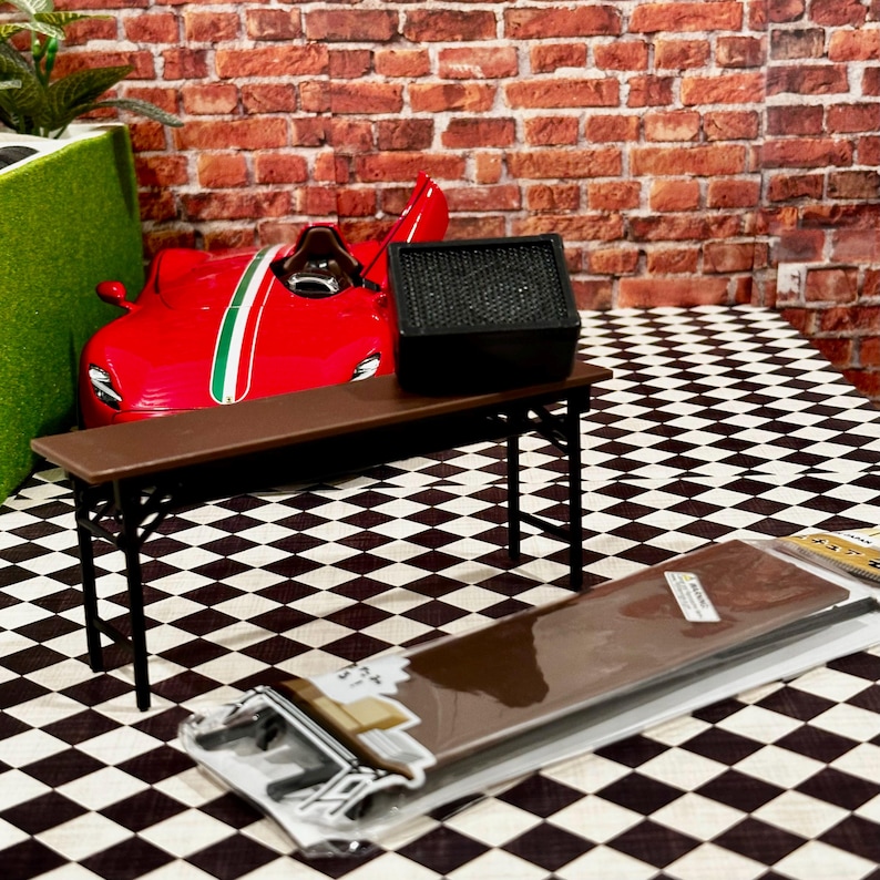 1/18 Scale Foldable Desk Miniature Diorama Set | Made in Japan - Etsy