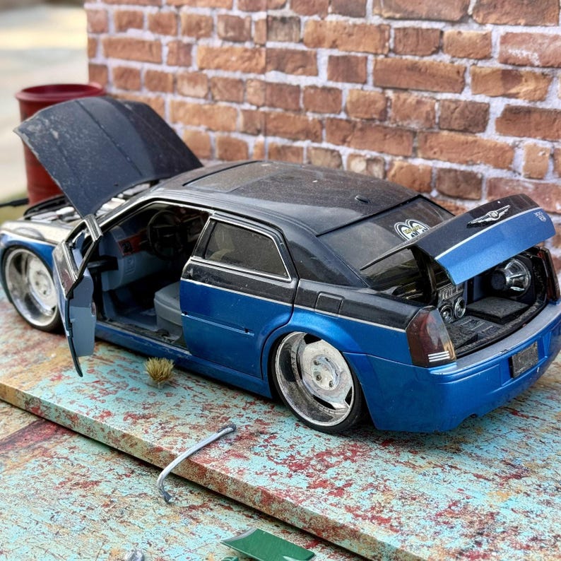 1/18 Scale Chrysler 300C Blue/black JADA DUB City | Diorama Model Car ...