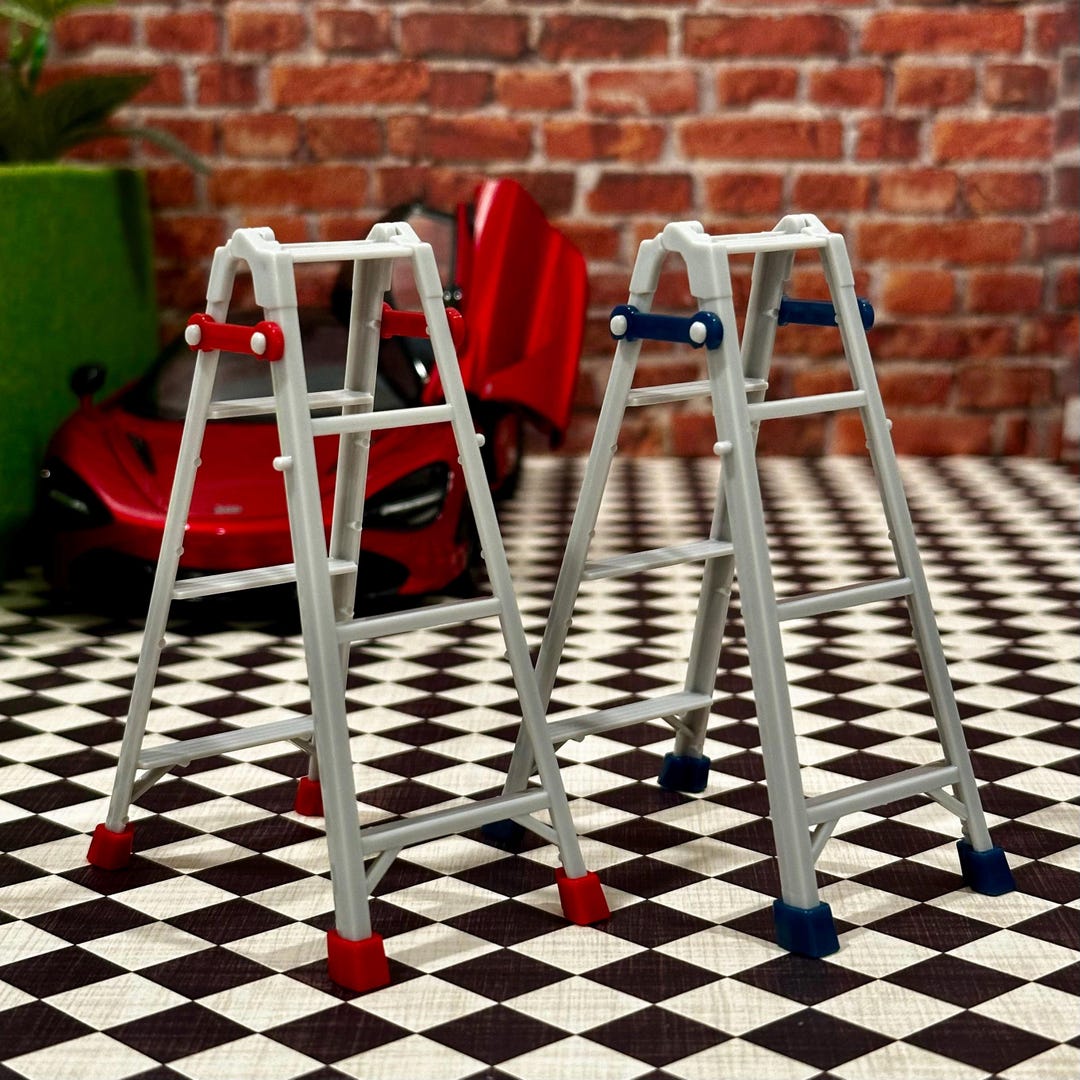 1/18 Scale Foldable Ladder Miniature Diorama Set | Made in Japan - Etsy