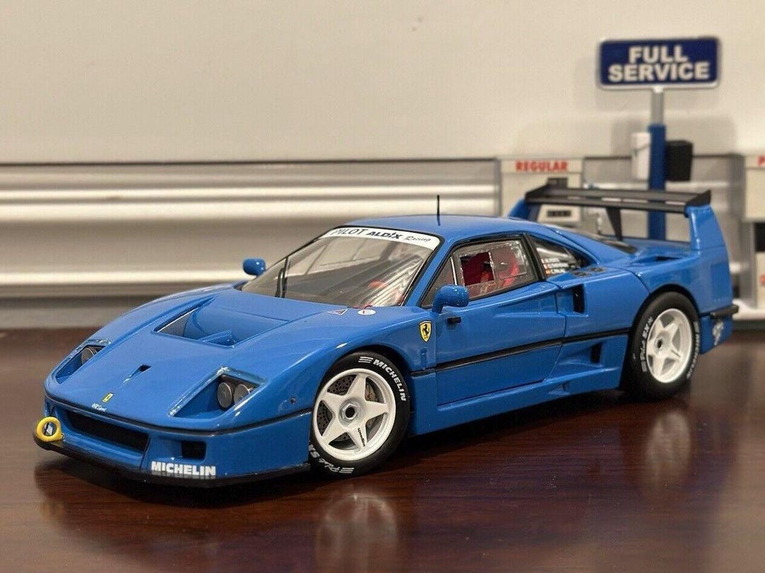 1995 Ferrari F40 Custom Blue Project Car | Hot Wheels Elite 1/18 ...