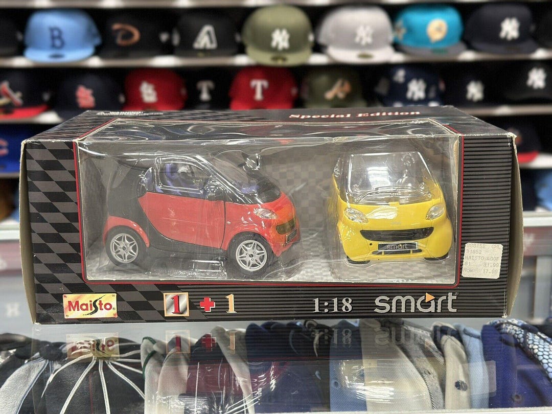 1/18 Smart Car Bundle Red and Yellow Vintage Maisto | Very Rare - Etsy