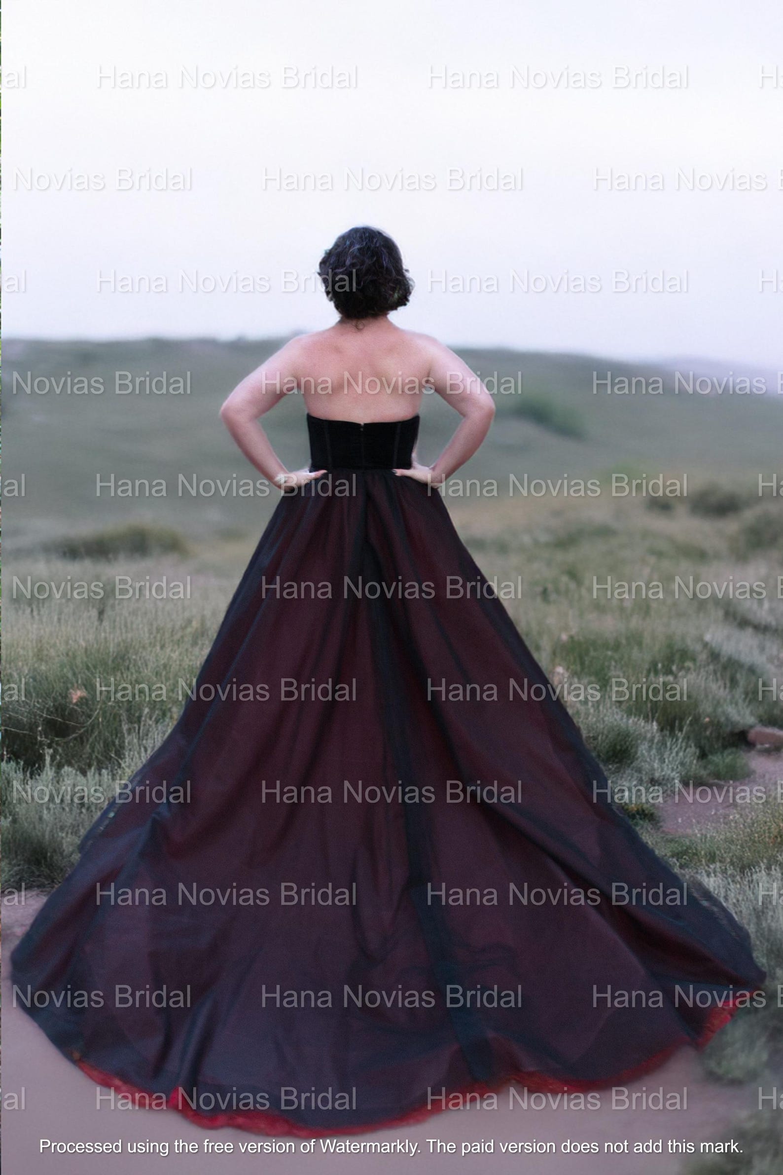Velvet Gothic Wedding Dress, Margaret Gown With Detachable Sleeves ...