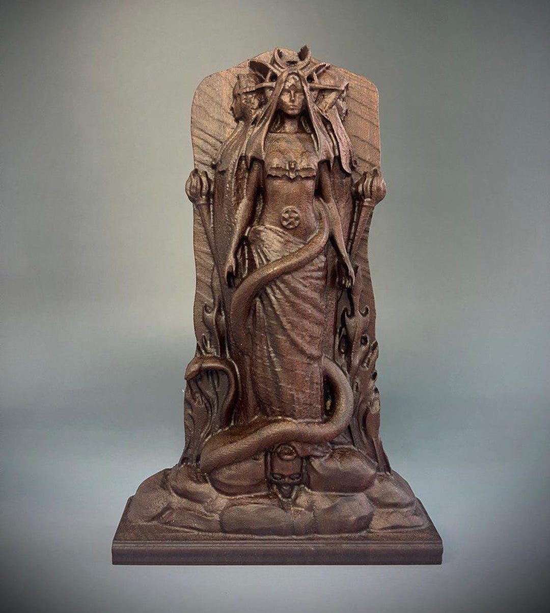 Hecate Wooden Statue, Statuette of the Goddess Hekate - Etsy