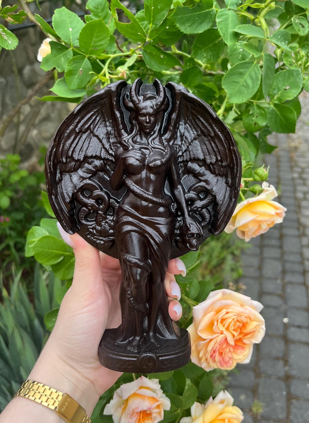 Lilith Wooden Statue, Statuette of the Goddess Lilith - Etsy