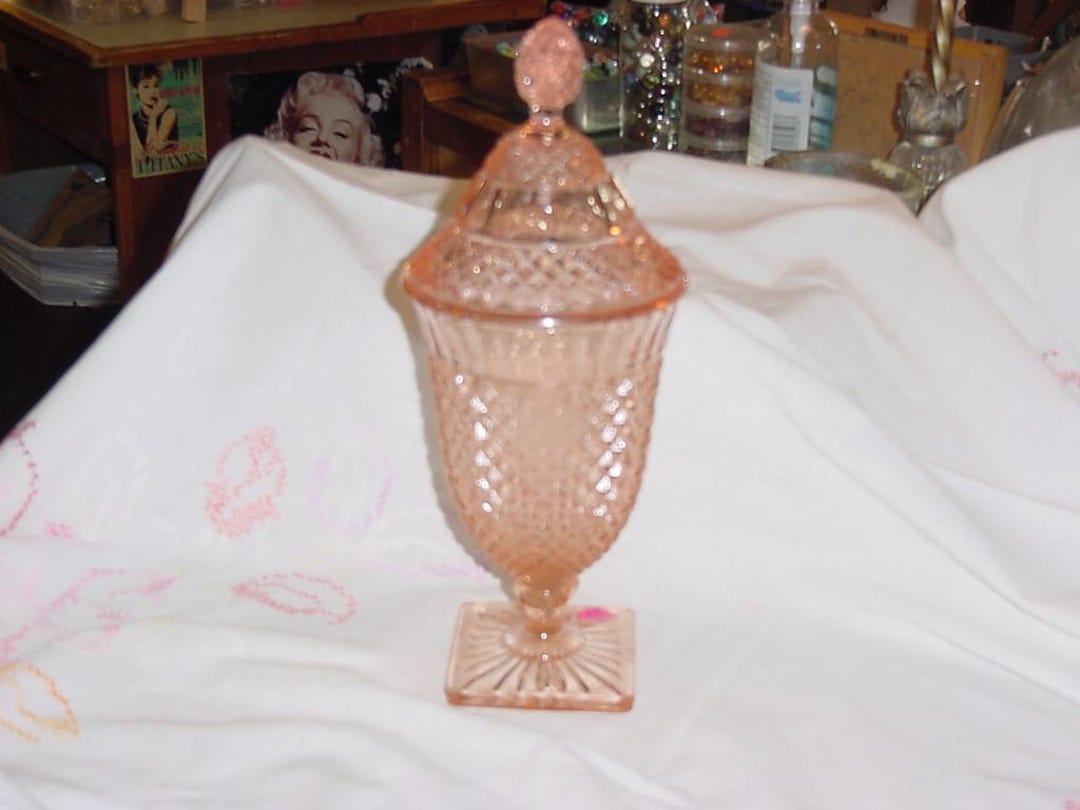 Pink Depression Glass Miss America Pattern Anchor Hocking Candy Dish ...