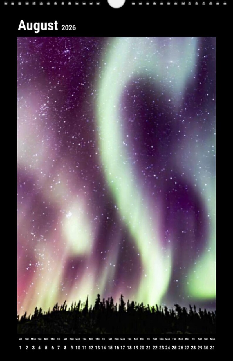 2026 Calendar Aurora Borealis - Etsy