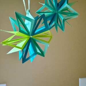 Paper Star Cut Out Ornaments - Set of 3 - Etsy