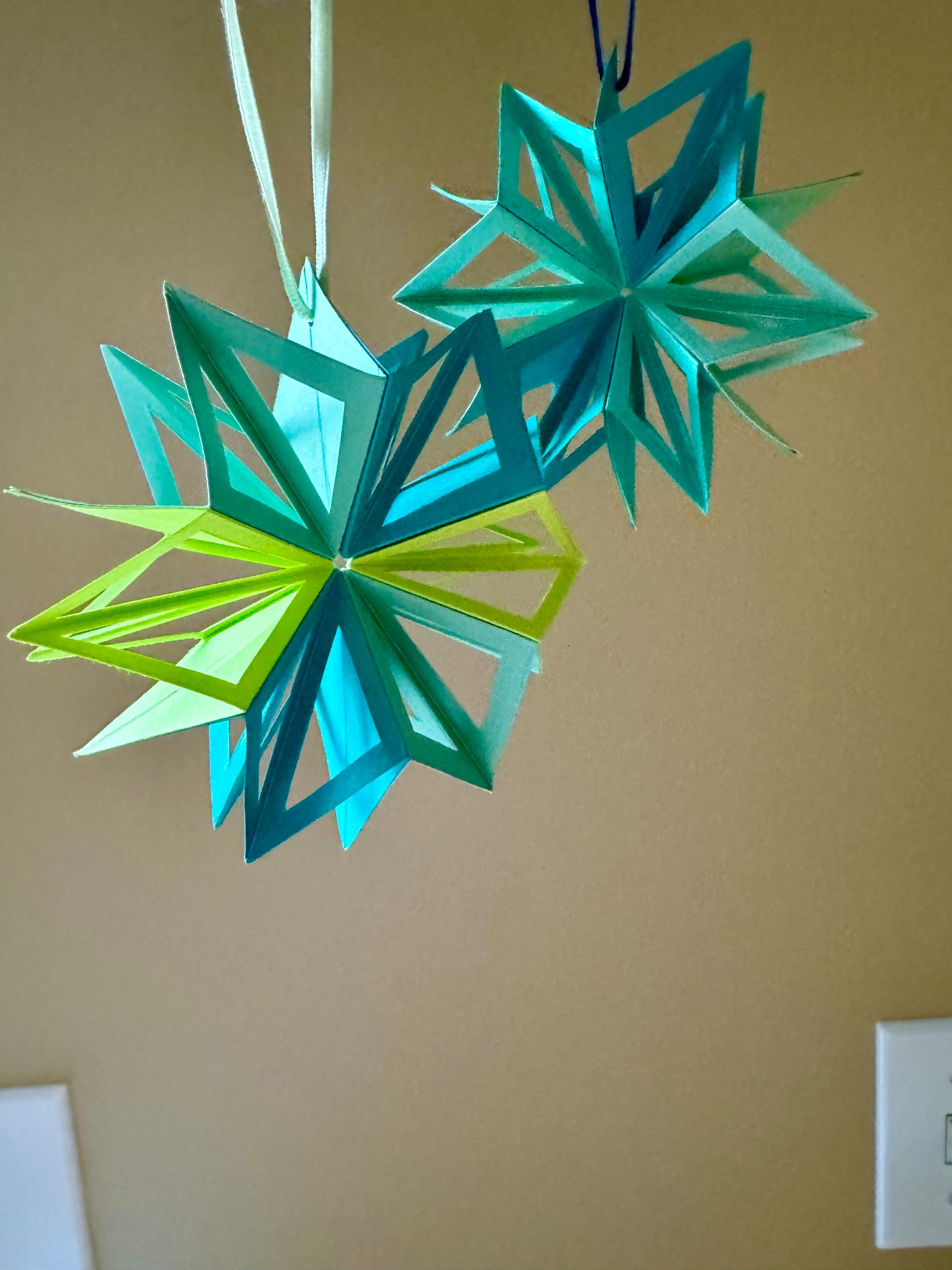 Paper Star Cut Out Ornaments - Set of 3 - Etsy