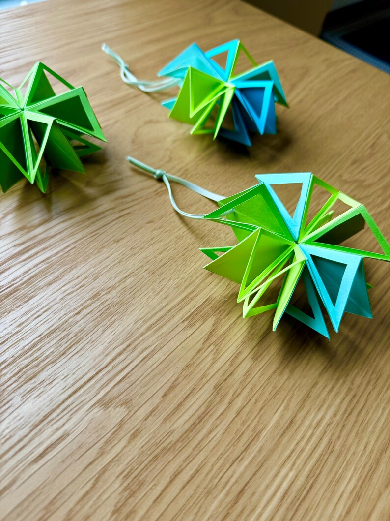 Paper Star Cut Out Ornaments - Set of 3 - Etsy