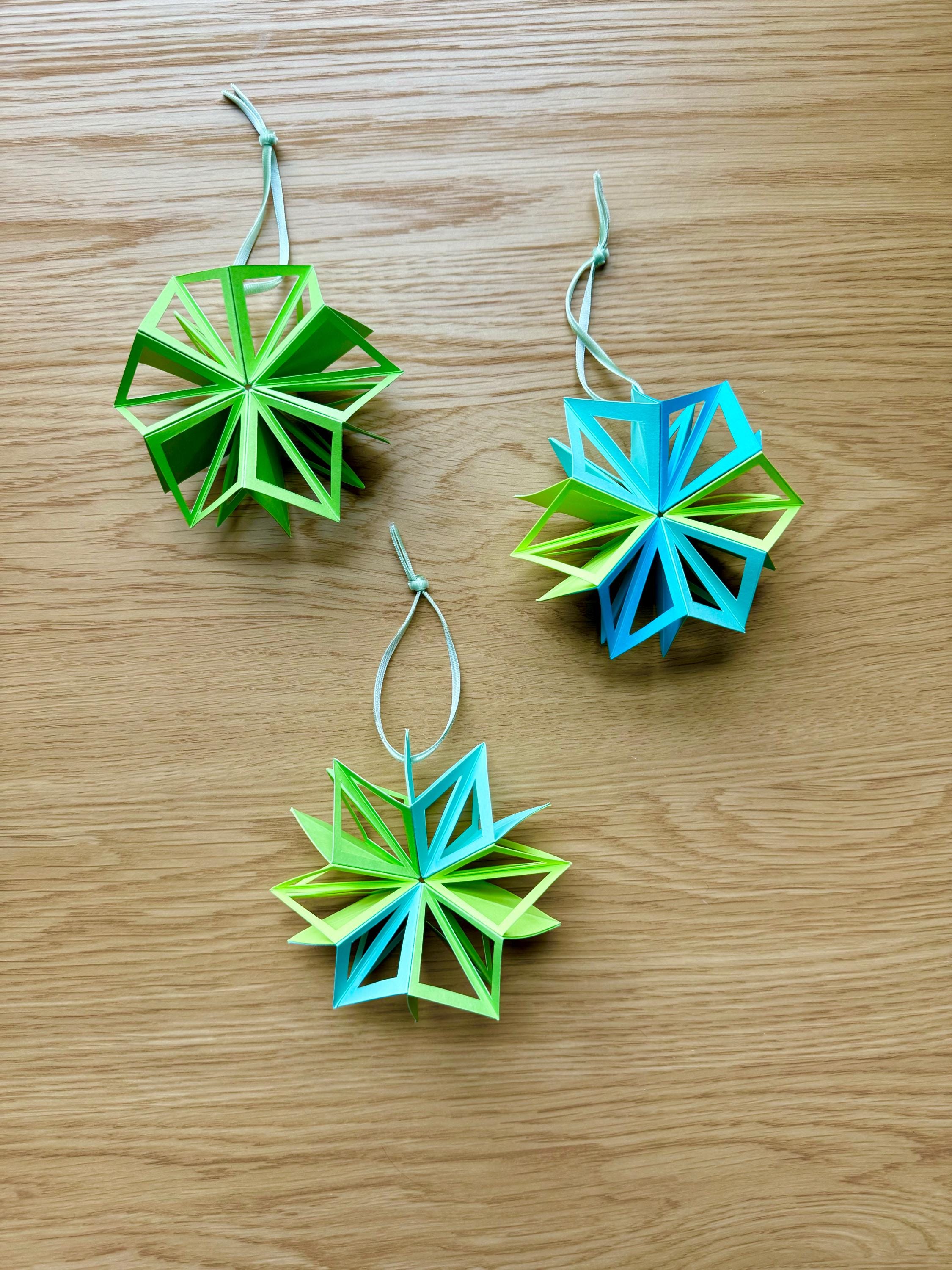 Paper Star Cut Out Ornaments - Set of 3 - Etsy
