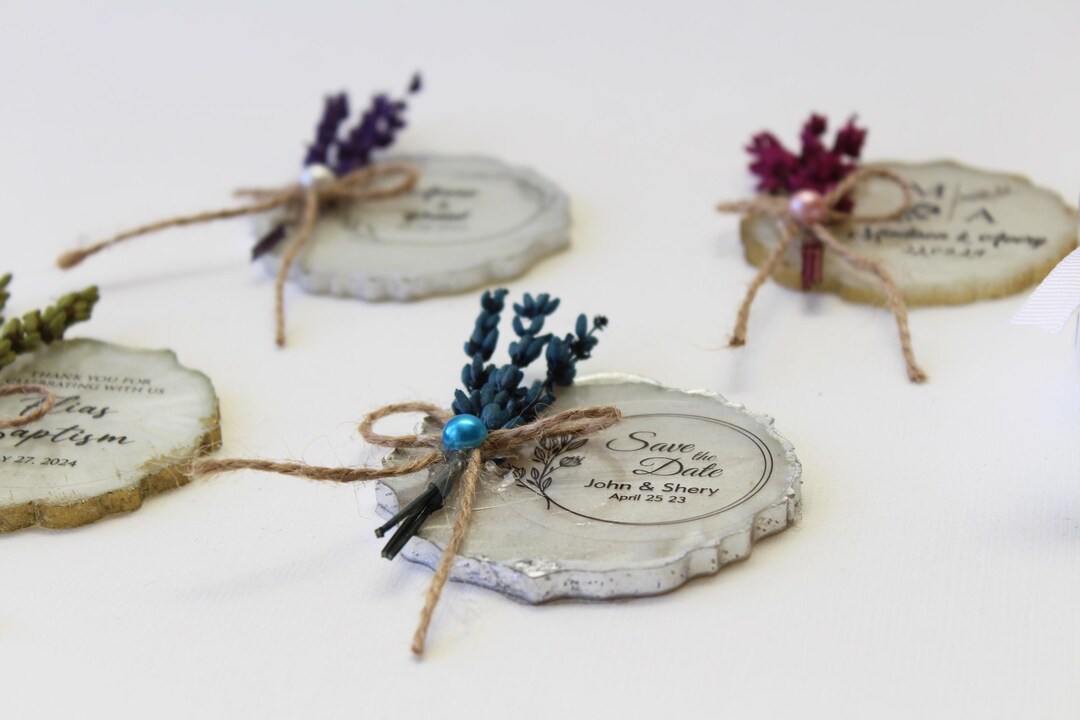 Handmade Epoxy Magnet With Box Wedding Favors , Personalized Handmade ...