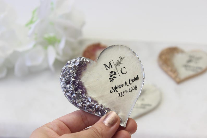 Handmade Epoxy Magnet With Box Wedding Favors , Personalized Handmade ...