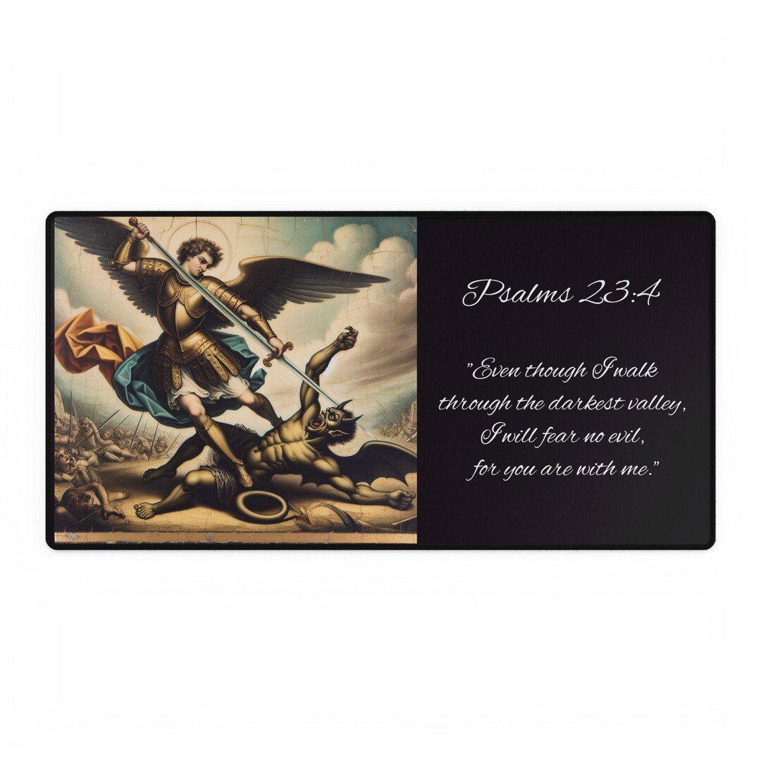 Religious Desk Mat With Inspirational Quote, Office Decor, Christian ...
