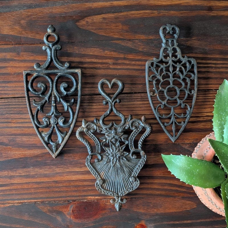 Cast Iron Trivet Vintage - Etsy