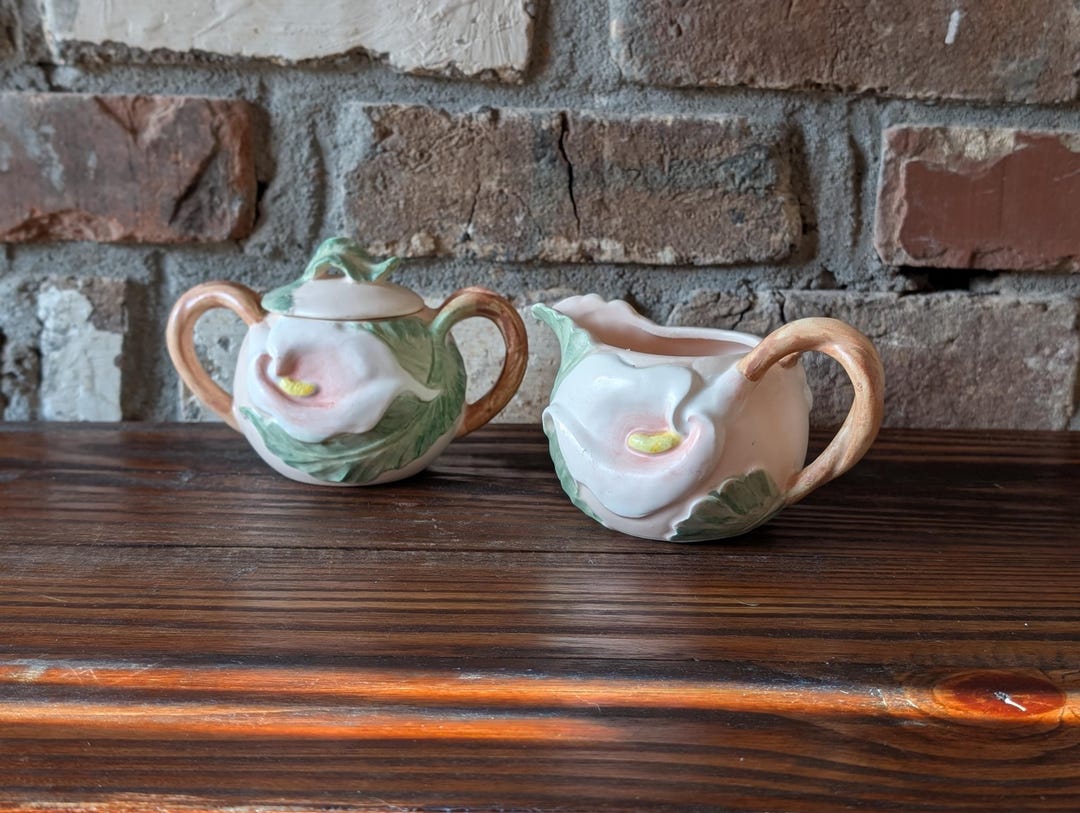 Fitz and Floyd 1987 Calla Lily Cream and Sugar Set - Etsy