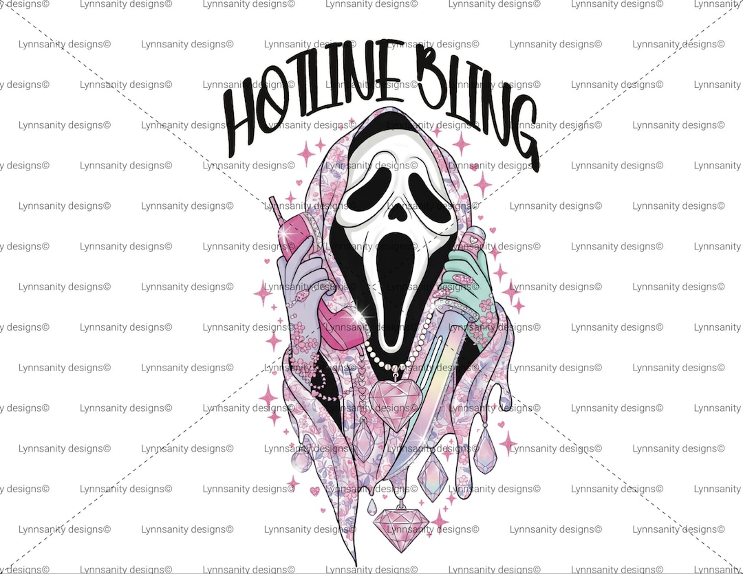 Y2K Pastel Goth Ghostface Digital Art| Bling Slasher - Etsy