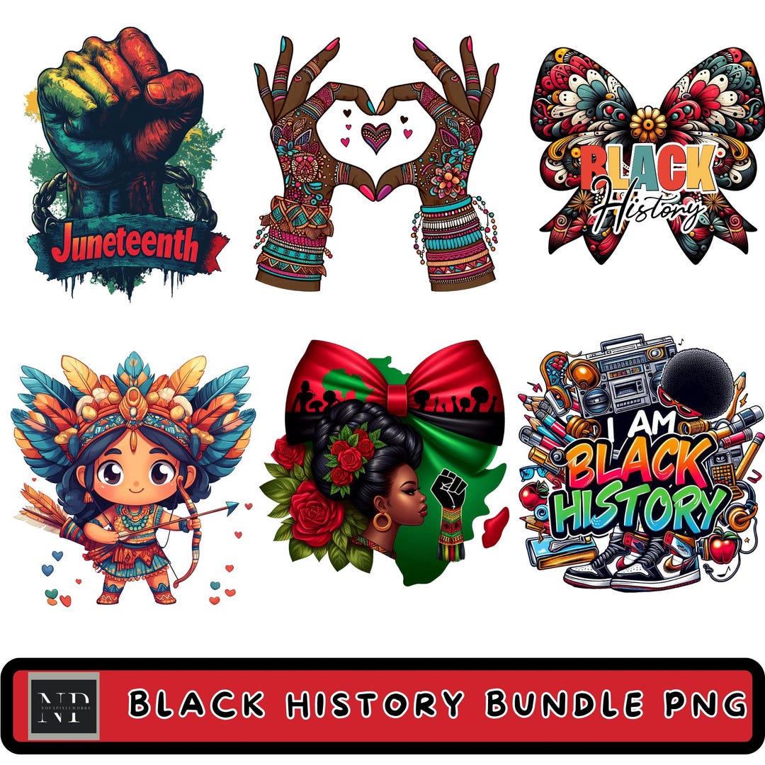 Black History Bundle Png, African American Heritage Png, Black ...