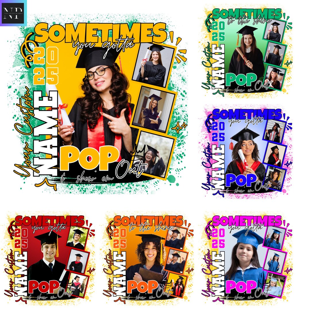 Editable Graduation Photo Collage Canva Template, Class of 2025, Custom ...