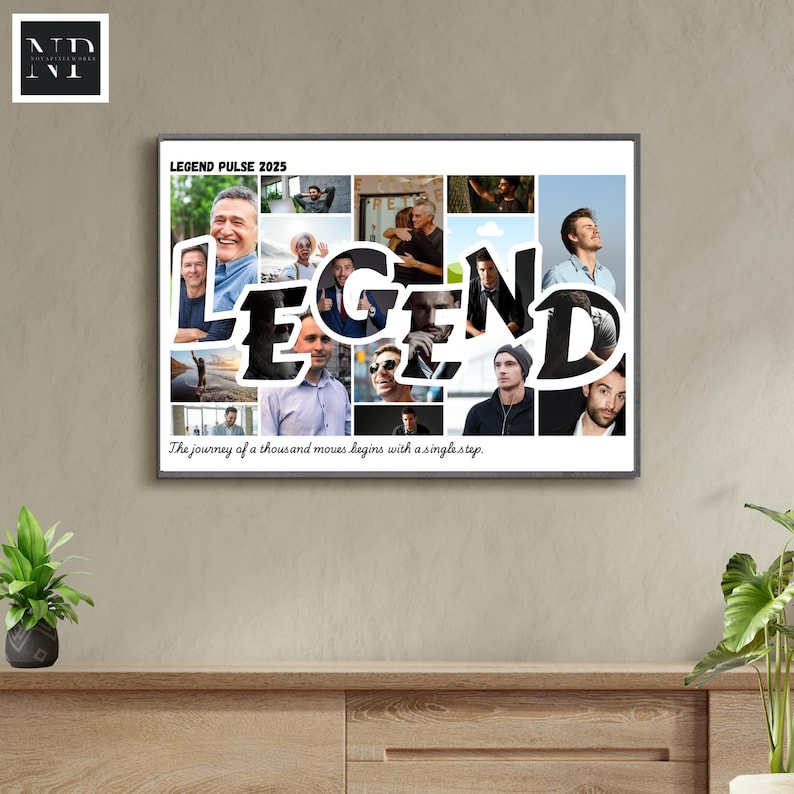 Editable Legend Photo Collage Canva Template | Custom Tribute Gift ...