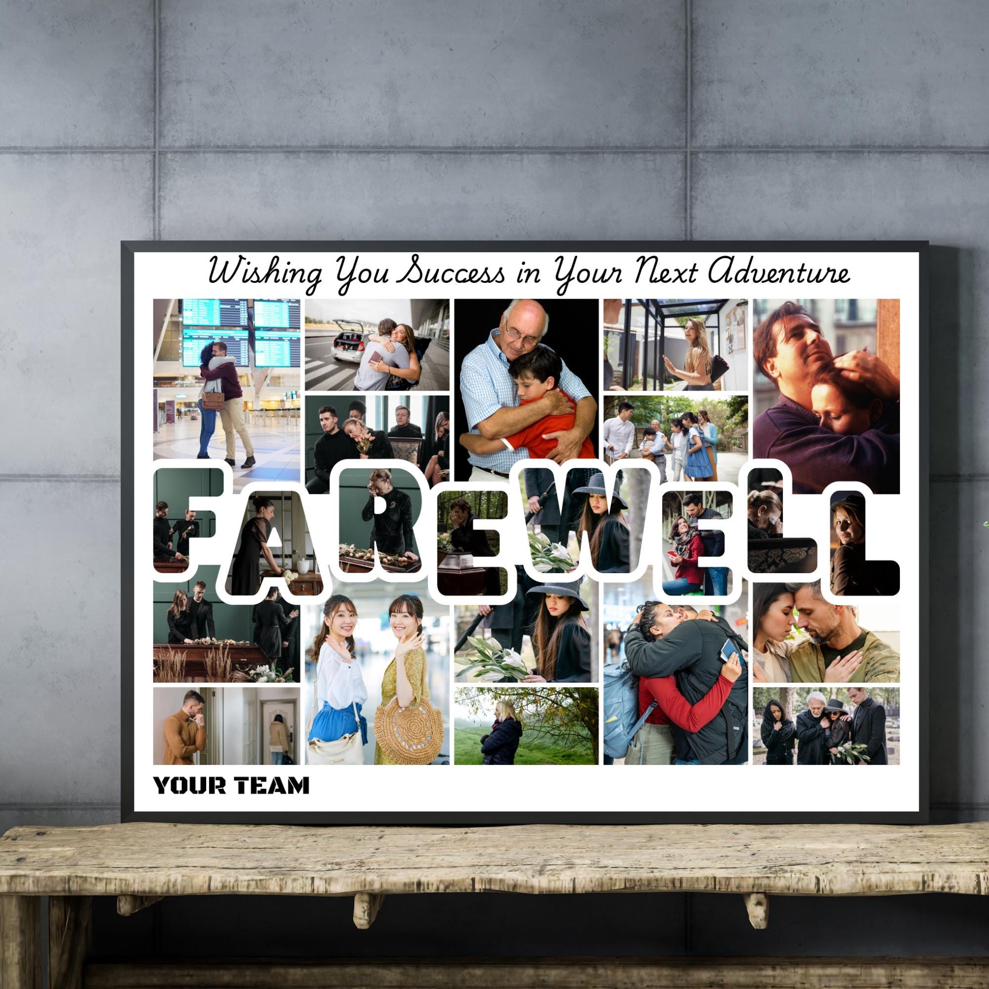 Farewell Photo Collage Canva Frame Template,customizable Goodbye Memory ...