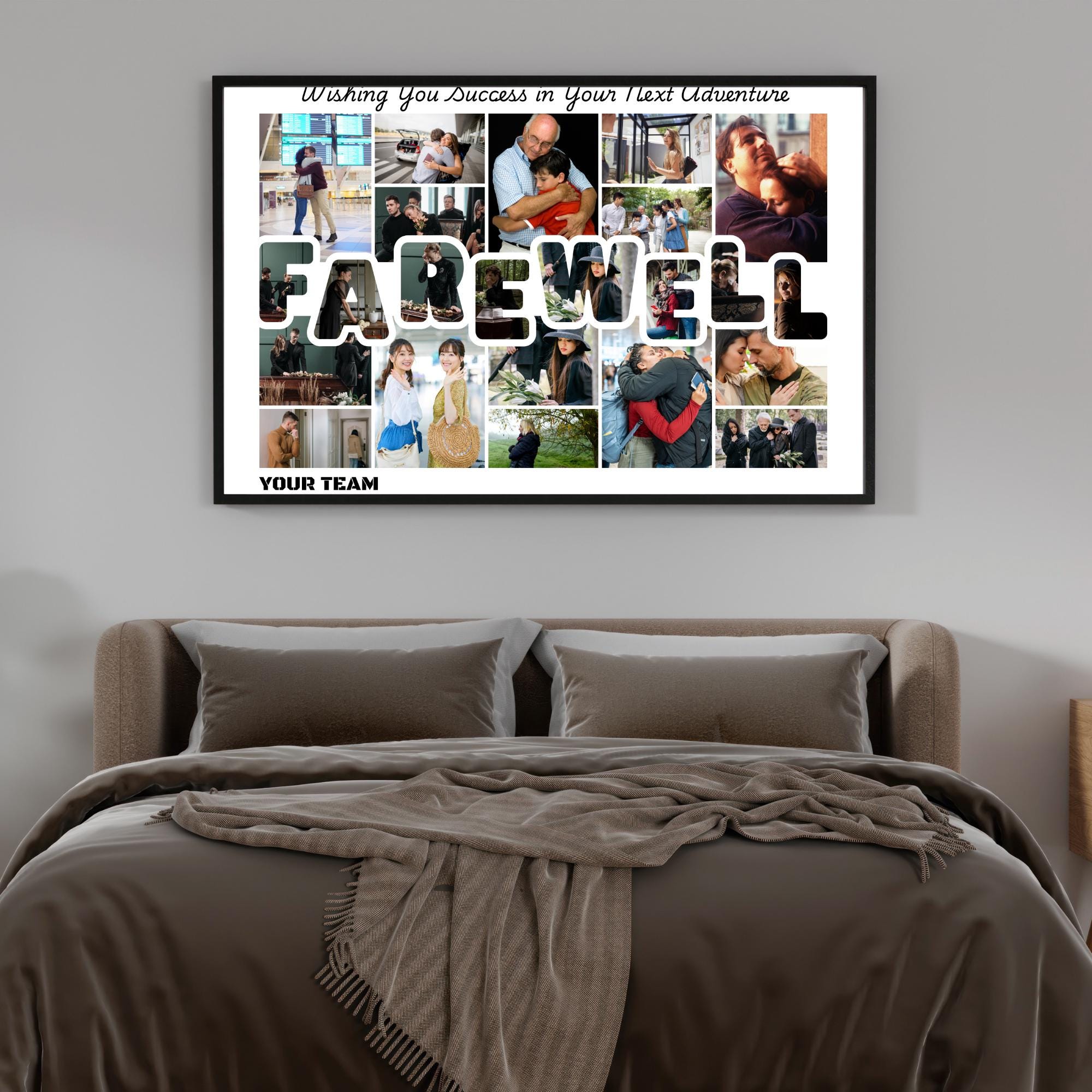 Farewell Photo Collage Canva Frame Template,customizable Goodbye Memory ...