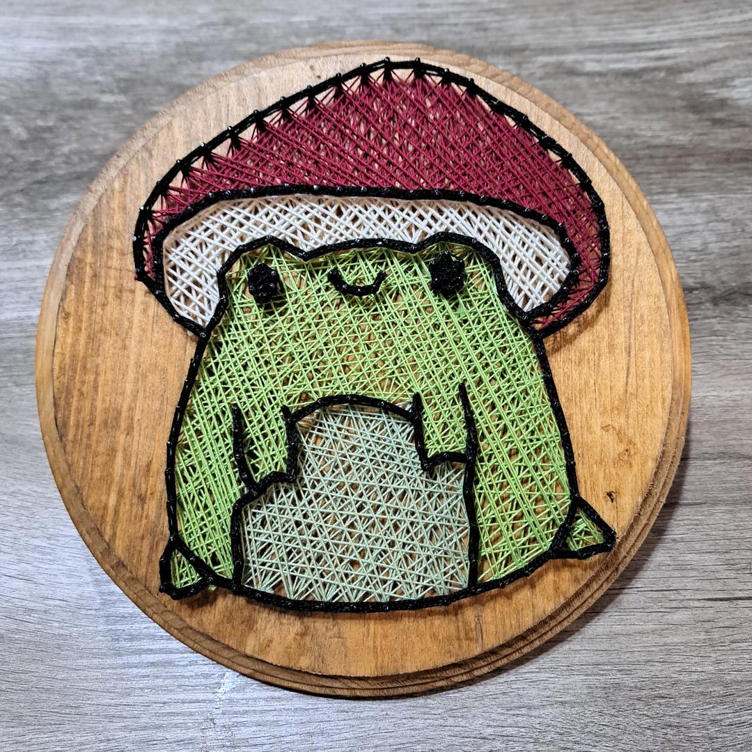 Mushroom Frog String Art - Etsy