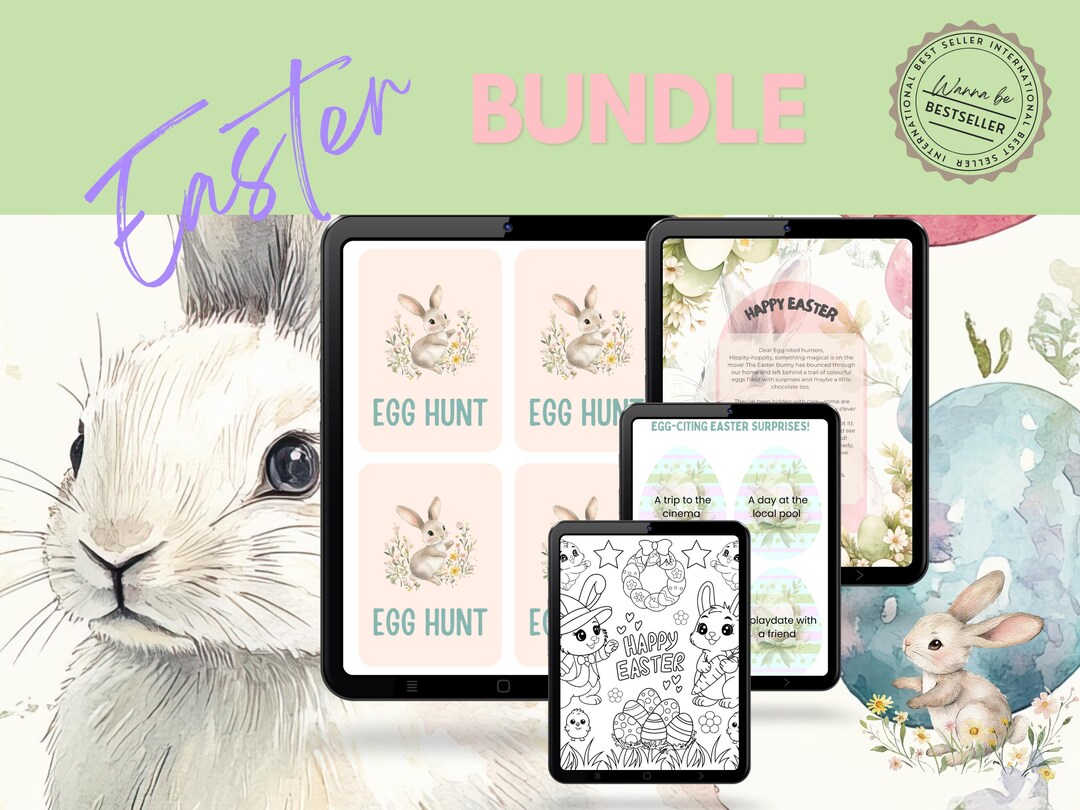Easter Egg Scavenger Hunt Cards,printable Game Kit for Kids,bunny ...
