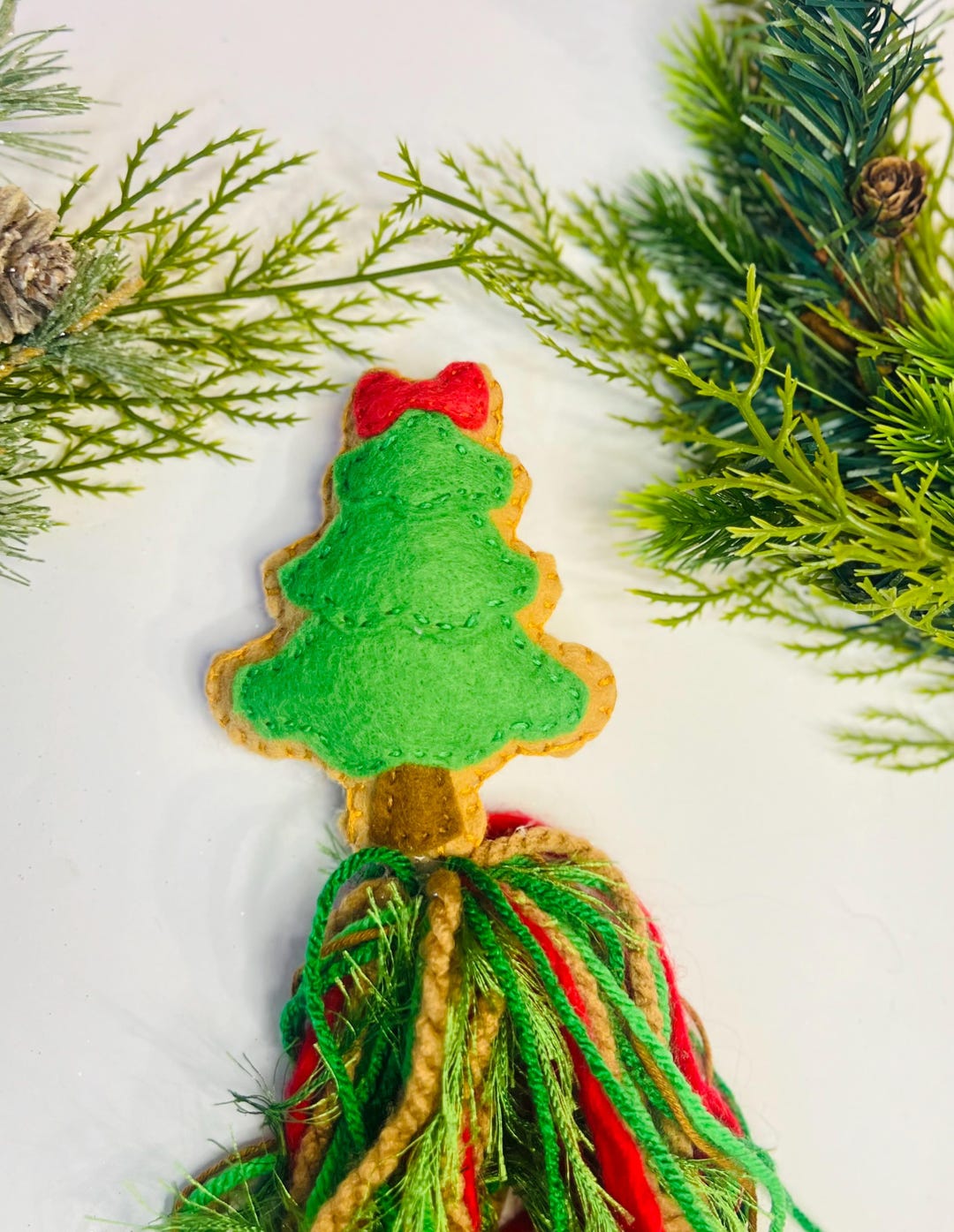 Christmas Tree Wand//christmas Tree Photo Prop//green Christmas Tree ...