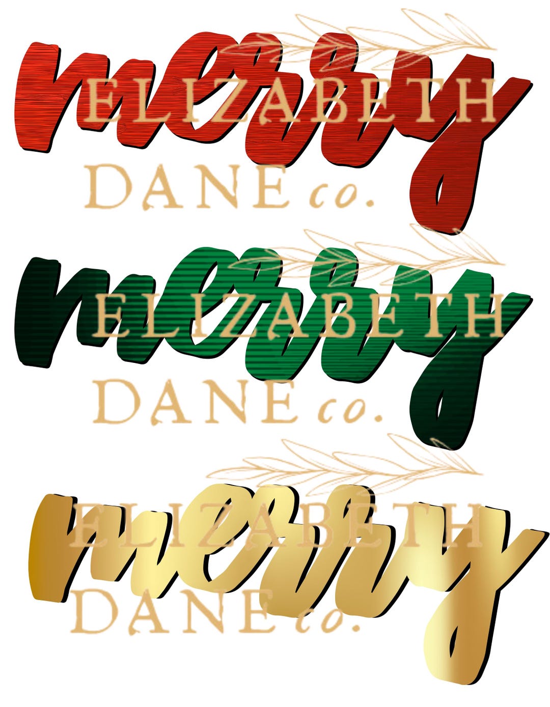 Bundle 44 MERRY Word Art SVG File, Christmas Typography Design File ...