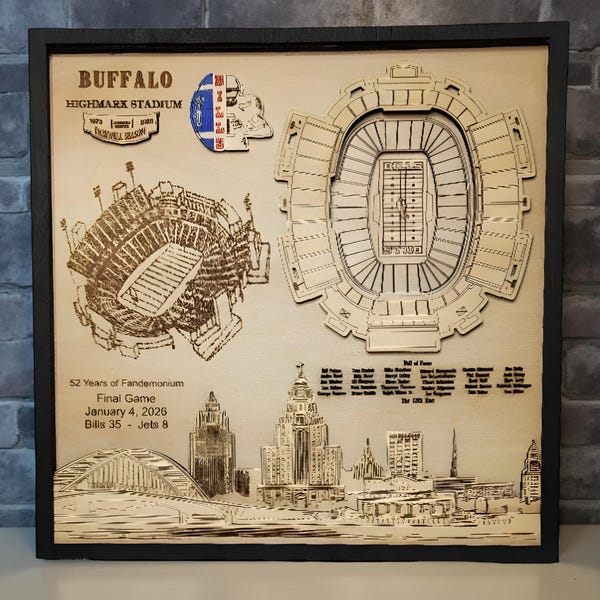 Highmark Stadium Wood Art - Etsy