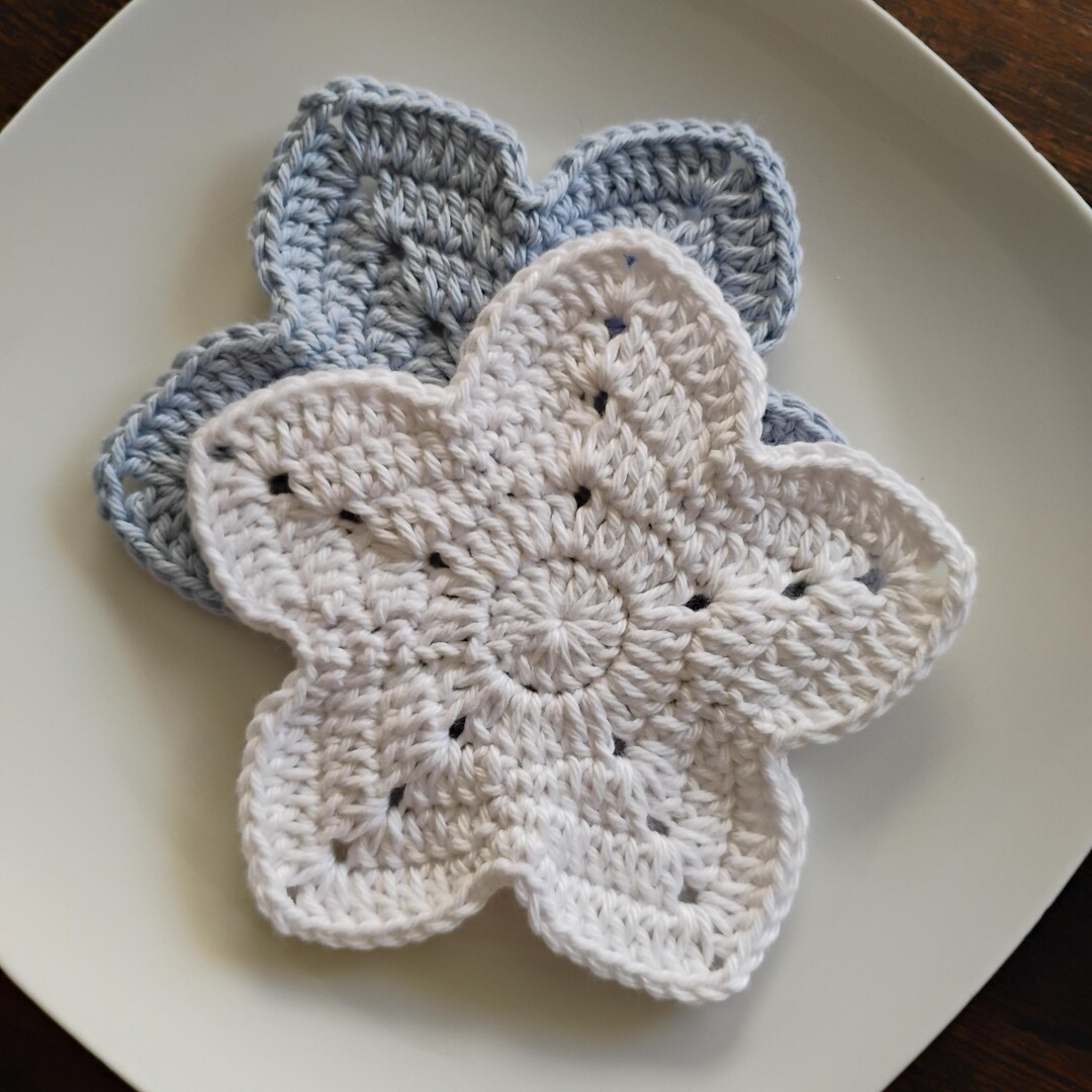 Pattern - Crochet Starfish Dishcloth - AFCC - Crochet Dish Cloth ...
