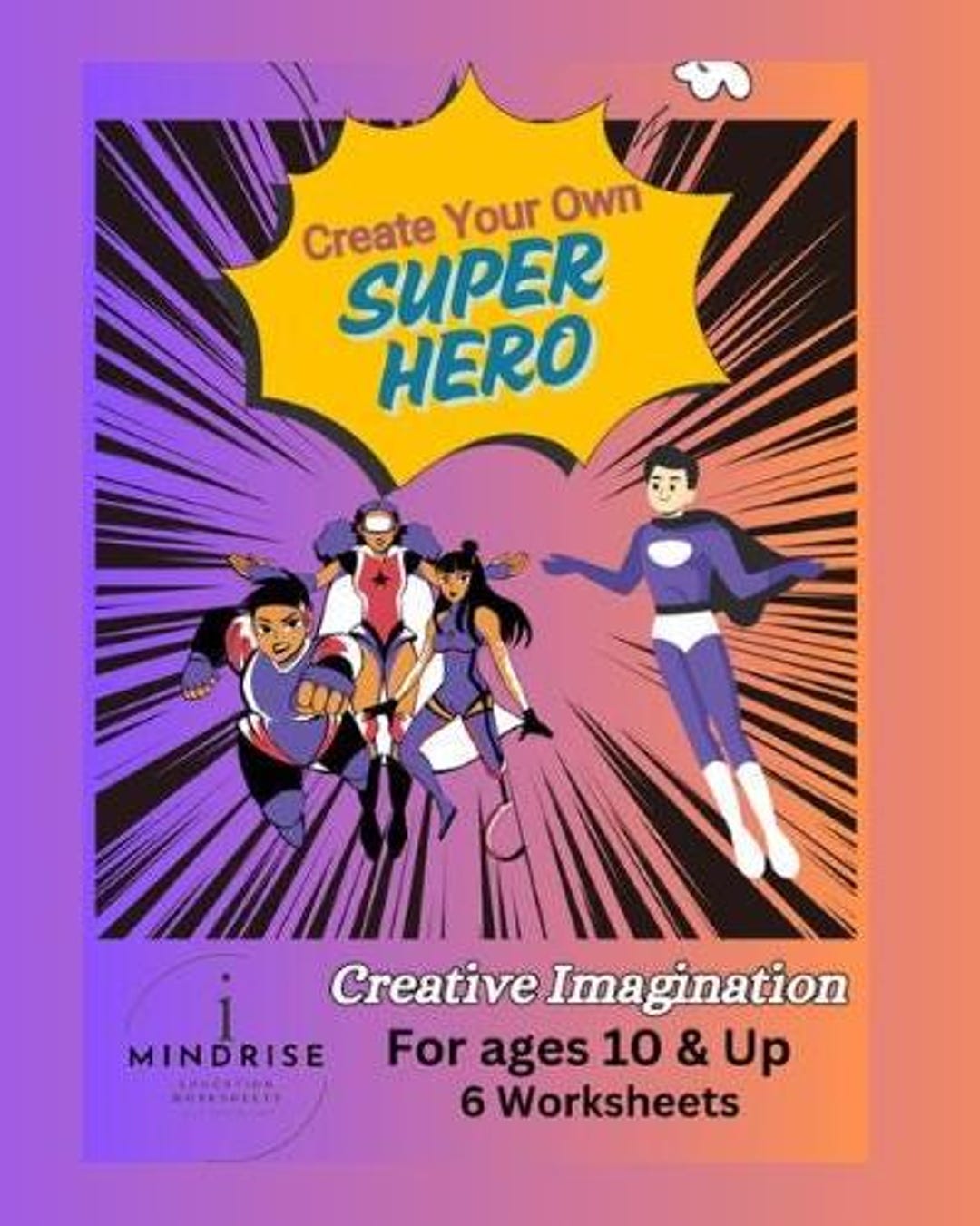 Create Your Own Super Hero! Worksheets Assignment - Etsy