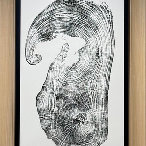 Woodcut Print, Walnut Tree Ring Print, Handmade Print, Rustic Wall Art ...