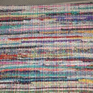 Old Fashioned Multi Color Hit and Miss Rag Rug - Etsy