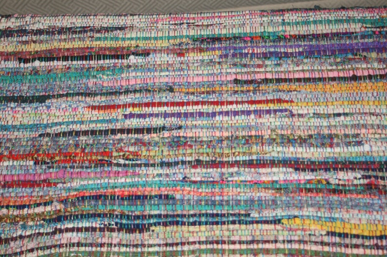 Old Fashioned Multi Color Hit and Miss Rag Rug - Etsy