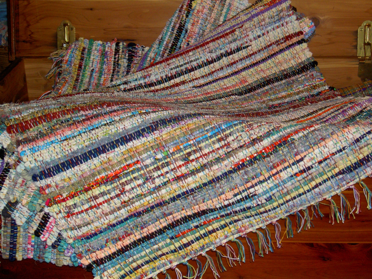 Old Fashioned Multi Color Hit and Miss Rag Rug - Etsy