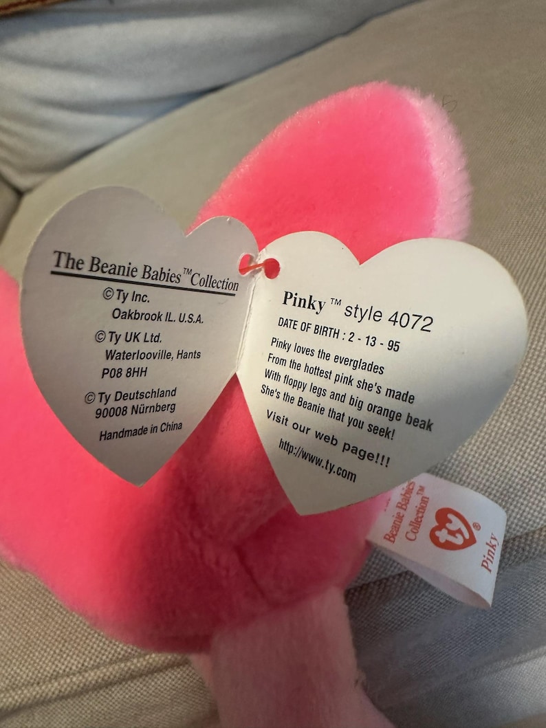 The Beanie Baby Collection - TY Inc - Pinky the Flamingo - Style 4072 ...