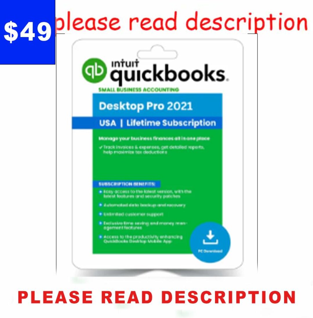 Quickbooks Desktop Pro 2021 for Windows No-subscription Lifetime - Etsy
