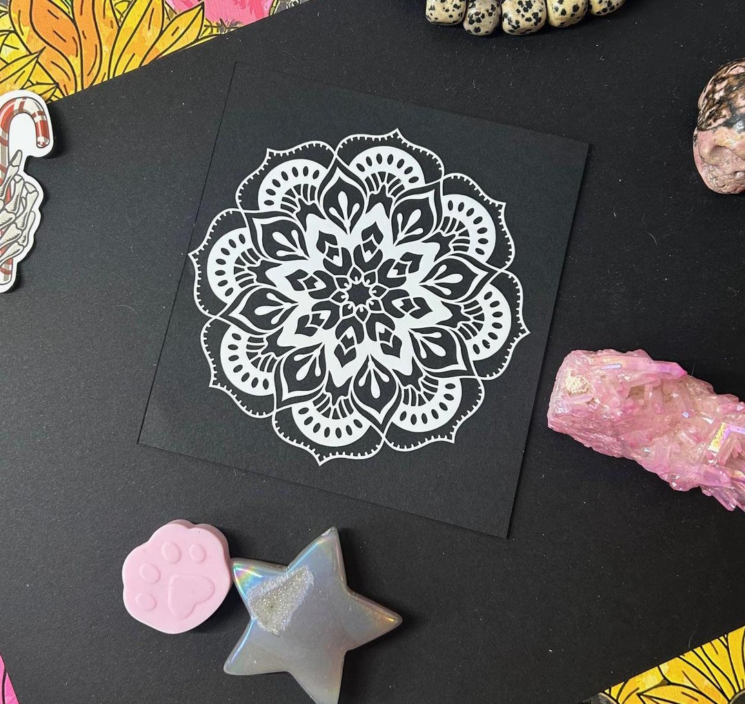 MANDALA Flower 4x4 Vinyl Decal - Etsy