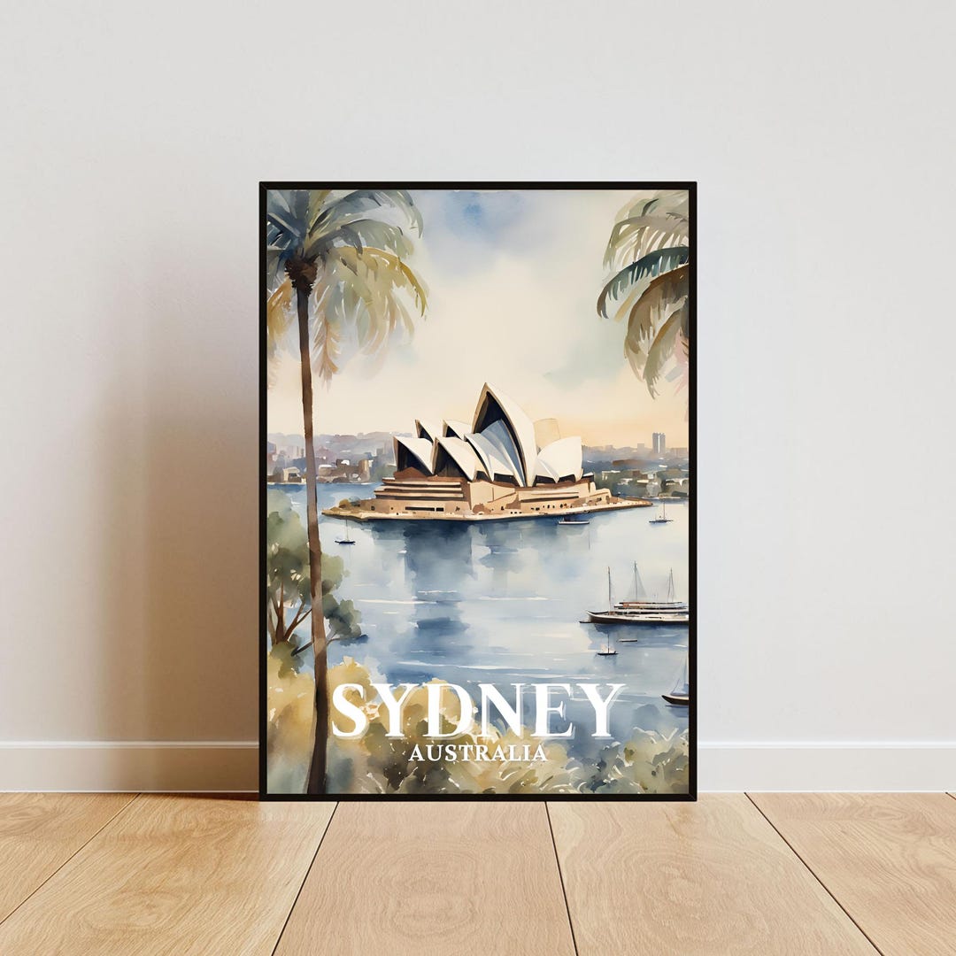 Sydney, Australia, Digital Download, Printables, Watercolor, Vintage ...