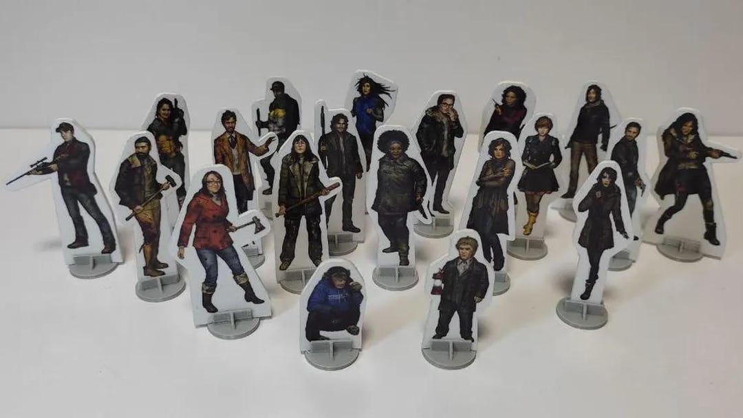 Tokens (standees) of All Characters and Zombies for the Game Dead of ...