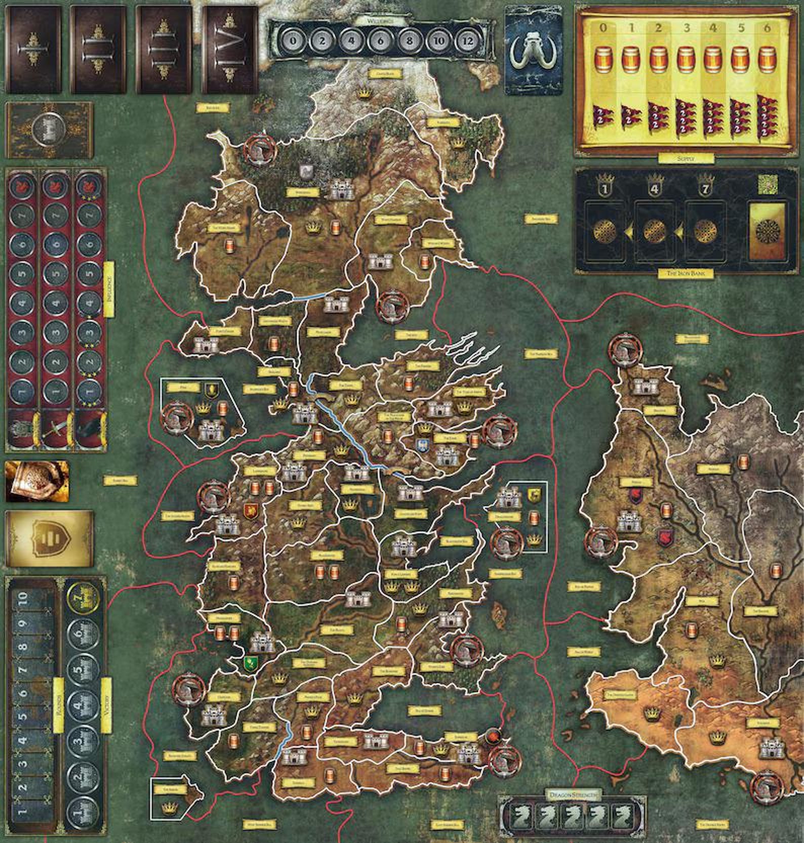 Game of Thrones Westeros Map: 8-player Modular Board Game. HANDMADE ...