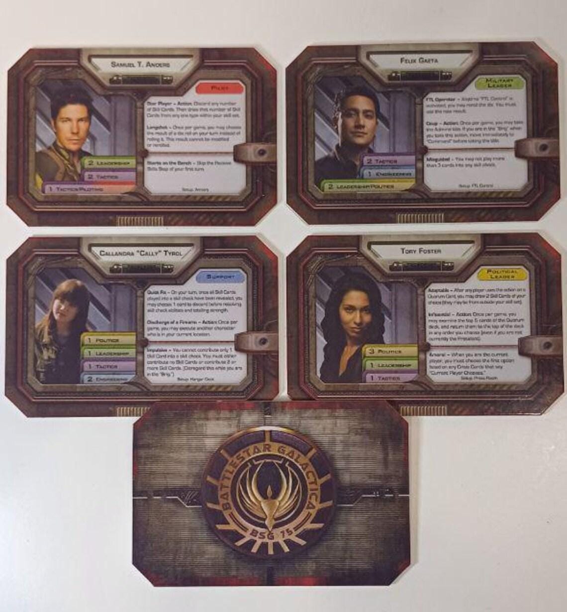 Battlestar Galactica Board Game Character Sheets - for Base Game and ...
