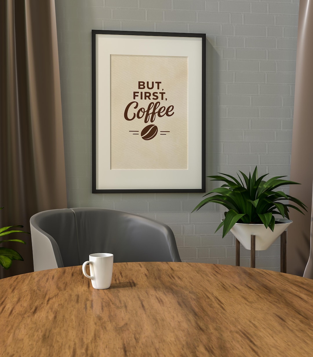 But First, Coffee" Printable Wall Art | 60x90cm Coffee Bar Decor ...
