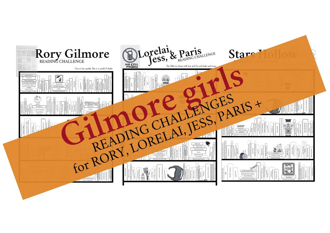 Gilmore Girls Individual Coloring Reading Challenge, Rory Lorelai Jess ...